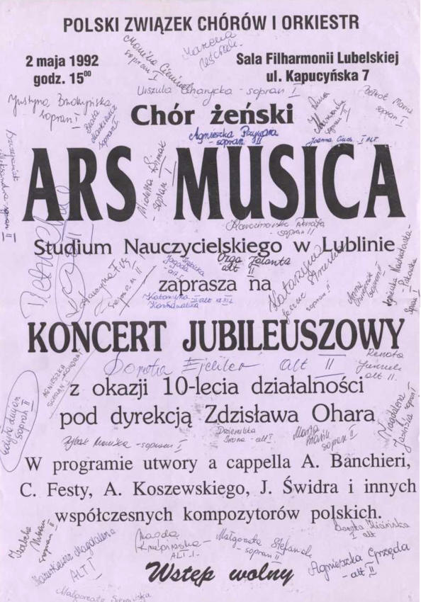 ARS MUSICA - SZKOLNY CHÓR ZENSKI ZSPiT